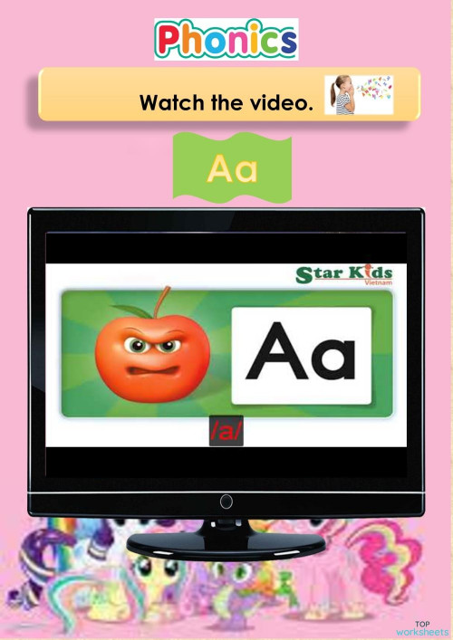 Phonics Aa Bb exercise. Interactive worksheet | TopWorksheets
