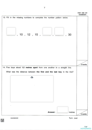 PSR 2018 MATHEMATICS PAPER 2 PART 2. Interactive worksheet | TopWorksheets