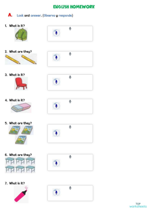 Homework. Interactive worksheet | TopWorksheets