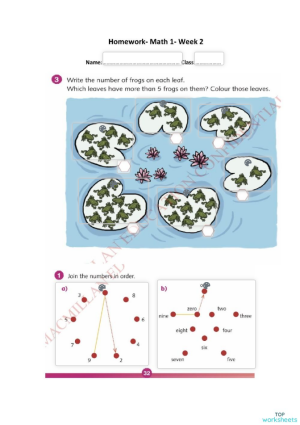 Homework- Math 1- Week 2. Interactive worksheet | TopWorksheets
