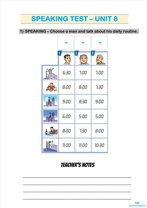 Unit 8 - SPEAKING. Interactive worksheet | TopWorksheets