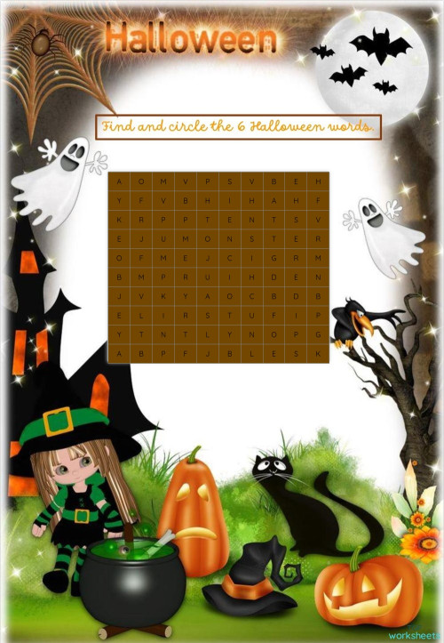 HAPPY HALLOWEEN, festival, SECOND. Interactive worksheet | TopWorksheets