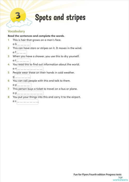 Fun For Flyers lesson 3. Interactive worksheet | TopWorksheets