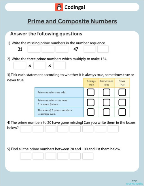 M_G04M06L16_WE01_Prime and Composite Numbers. Interactive worksheet ...