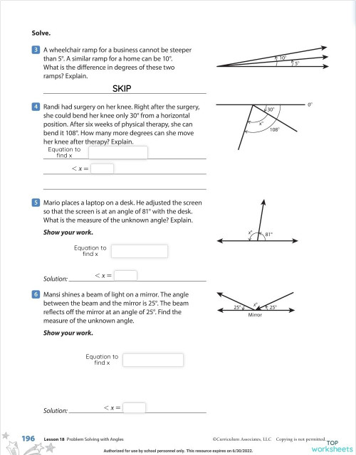 Pg 196 #4-6; Pg 197 #2-4. Interactive worksheet | TopWorksheets