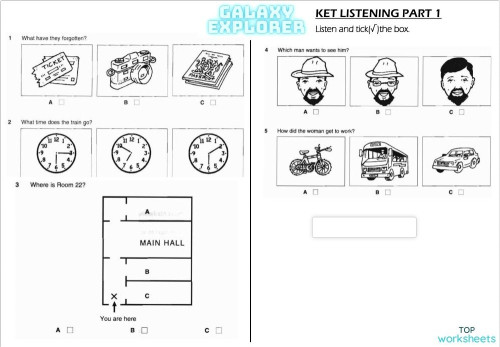 Listening practice 1.1. Interactive worksheet | TopWorksheets