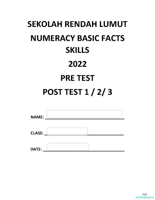 Basic Facts Stage 1 - Stage 4 (Part 2). Interactive worksheet ...