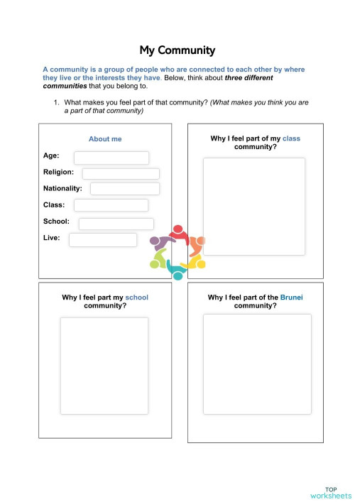 Community LA. Interactive worksheet | TopWorksheets
