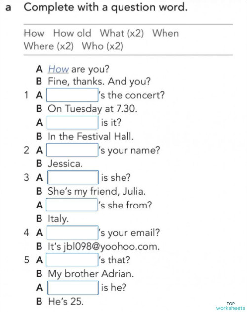 EF beginner 2B Grammar. Interactive worksheet | TopWorksheets