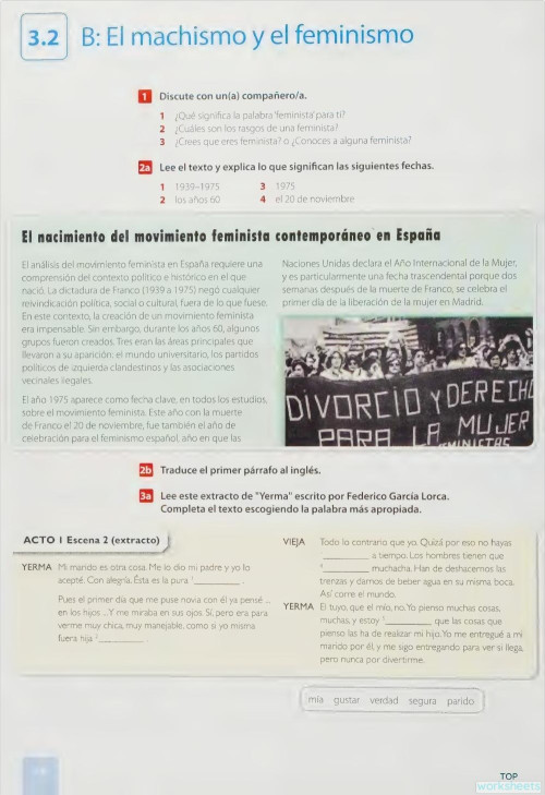 Fichas interactivas y ejercicios online en español | TopWorksheets
