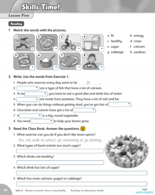 Unit 6 - Reading & Writing. Interactive worksheet | TopWorksheets