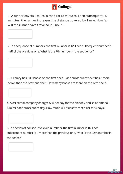 M_G04M19L63_WE02_Solving_Word_Problems_with_Patterns_6. Interactive worksheet | TopWorksheets
