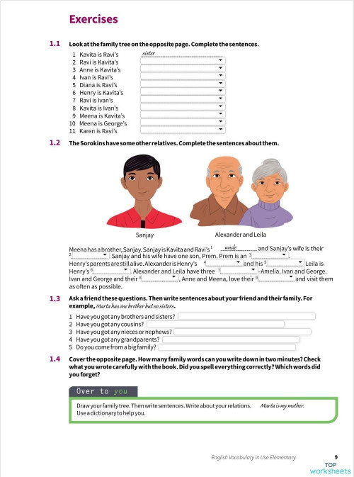 The family_Birth, marriage and death - Exercises. Interactive worksheet ...