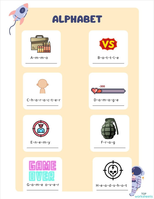 Alphabet: interactive worksheets and online exercises | TopWorksheets