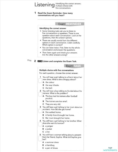 Close-Up A2 U2 Listening. Interactive worksheet | TopWorksheets