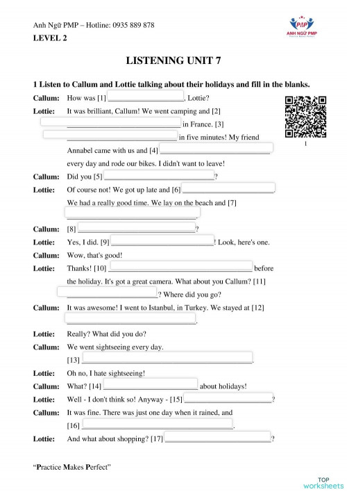 L2 _ UNIT 7 _ STUDENT BOOK PAGE 46. Interactive worksheet | TopWorksheets