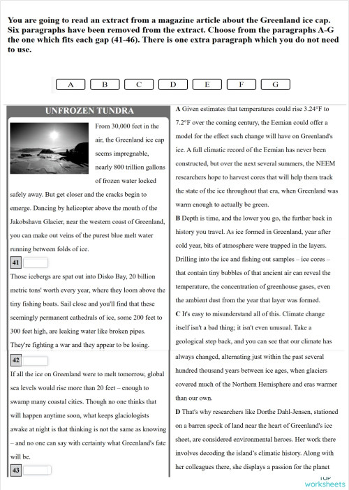 Reading comprehension: interactive worksheets and online exercises ...