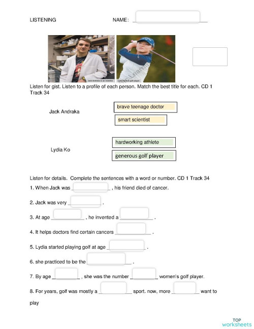 LISTENING - PAST. Interactive worksheet | TopWorksheets