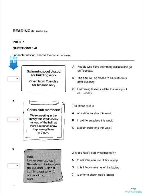 KET: interactive worksheets and online exercises | TopWorksheets