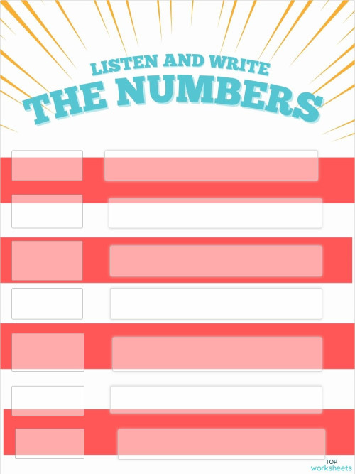 The_Numbers_&_vocabulary._5º. Interactive worksheet | TopWorksheets