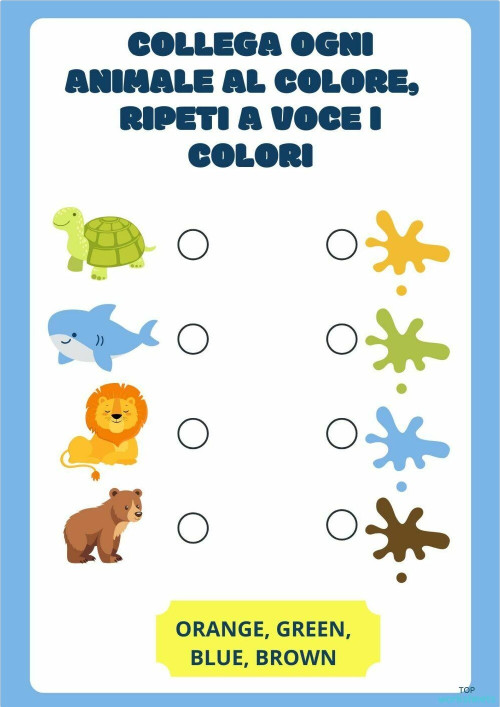 COLORI INGLESE. Scheda interattiva | TopWorksheets