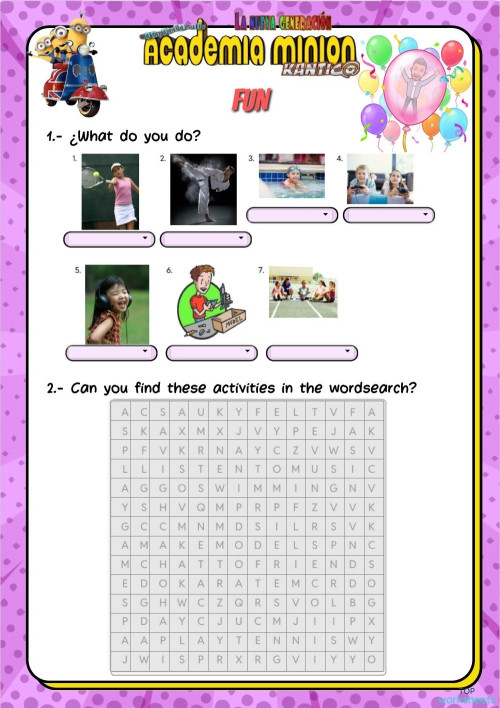 WHAT DO YOU DO? FUN1. Interactive worksheet | TopWorksheets