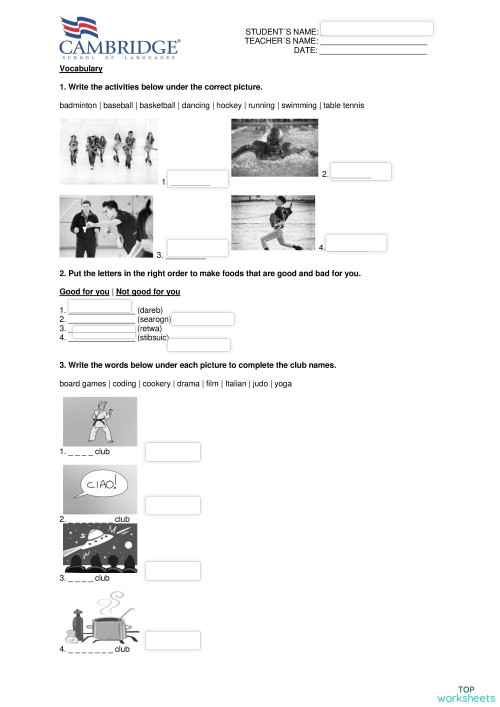 Prepare 1 unit 9-10. Interactive worksheet | TopWorksheets
