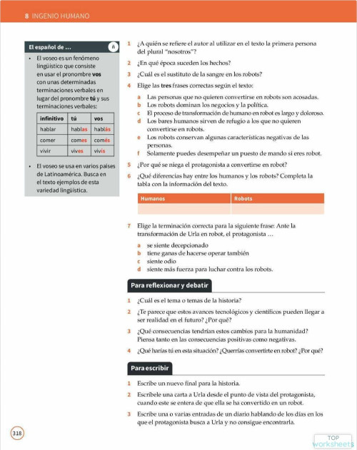 8. Ingenio humano 318. Ficha interactiva | TopWorksheets