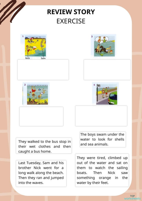 REVIEW THE STORY. Interactive worksheet | TopWorksheets
