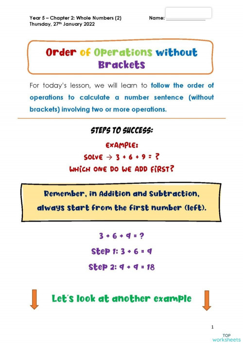 Year 5 Week 4(c). Interactive worksheet | TopWorksheets