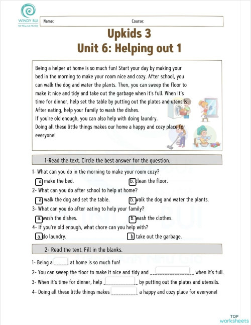 Up3 Reading unit 6. Interactive worksheet | TopWorksheets