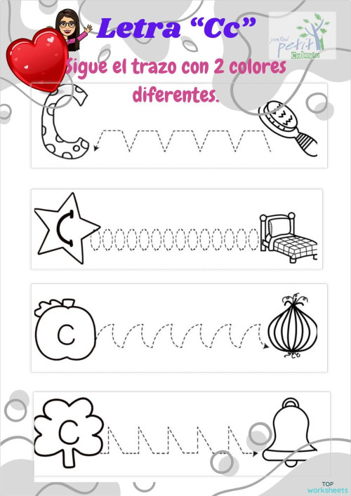 Tarea Digital Letra "Cc"_Mtra. Faby. Ficha interactiva | TopWorksheets