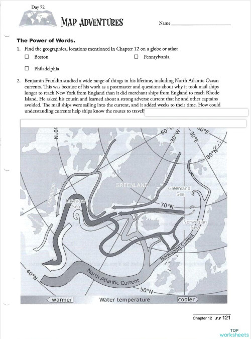 Chapter: Map Adventures Pg 121-122. Interactive worksheet | TopWorksheets