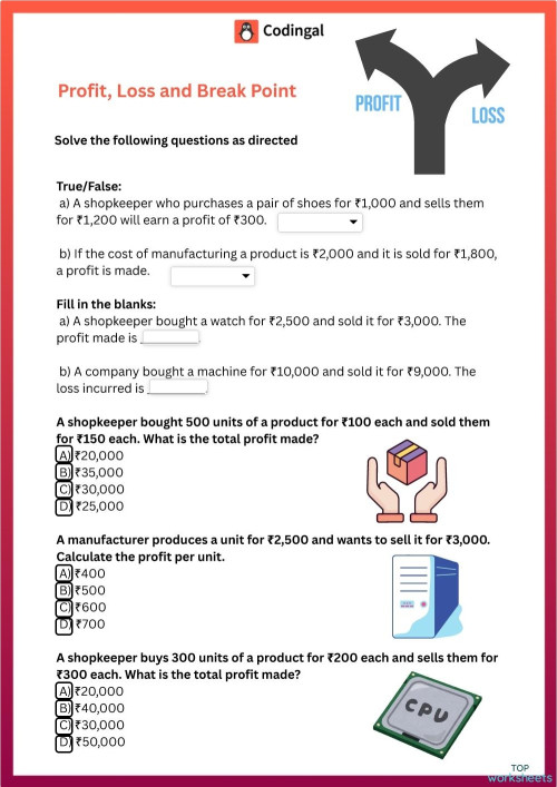 M_G07M04L10_WA01_Profit_and_Loss_3. Interactive worksheet | TopWorksheets