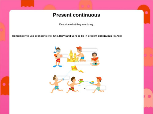 Present continuous. Interactive worksheet | TopWorksheets
