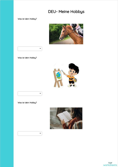 Deutsch: interactive worksheets and online exercises | TopWorksheets