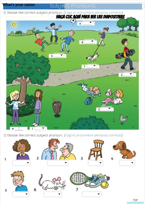 Personal Pronouns.. Interactive worksheet | TopWorksheets