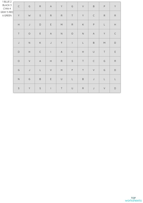 color game. Interactive worksheet | TopWorksheets