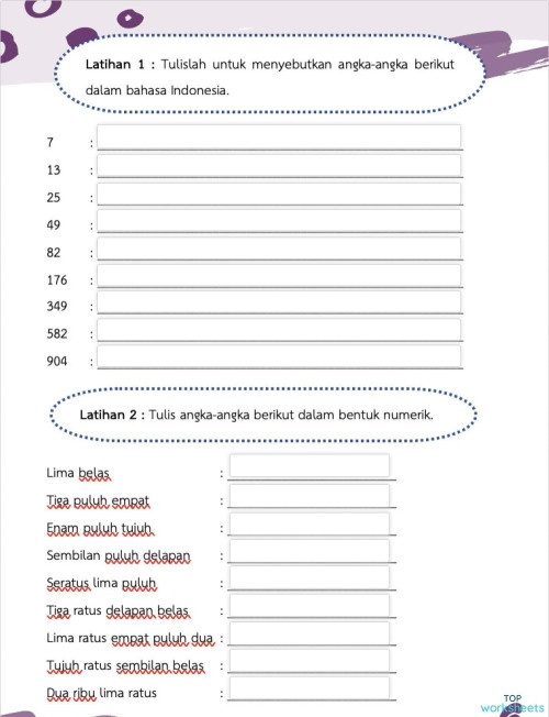 Bahasa Indonesia: interactive worksheets and online exercises ...