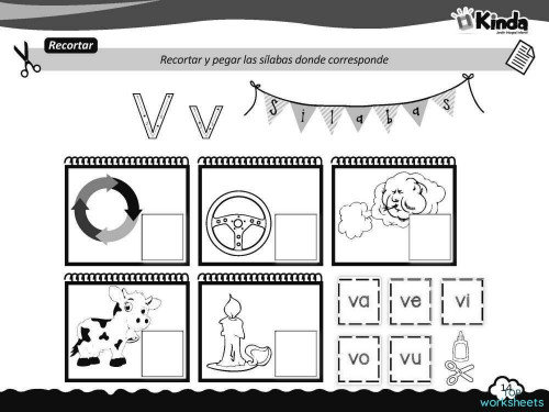 silabas de la v. Ficha interactiva | TopWorksheets