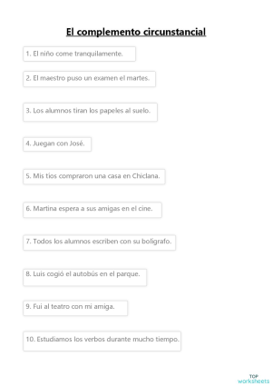 Lengua Castellana: fichas interactivas y ejercicios online | TopWorksheets