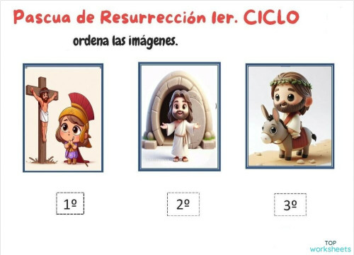 PASCUA RESURRECCIÓN 1º CICLO UNIR. Ficha interactiva | TopWorksheets