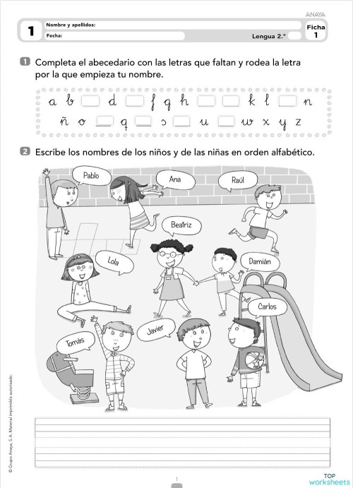 Trabajamos la Letra M. Ficha interactiva | TopWorksheets