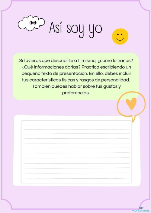 Así soy yo. Ficha interactiva | TopWorksheets