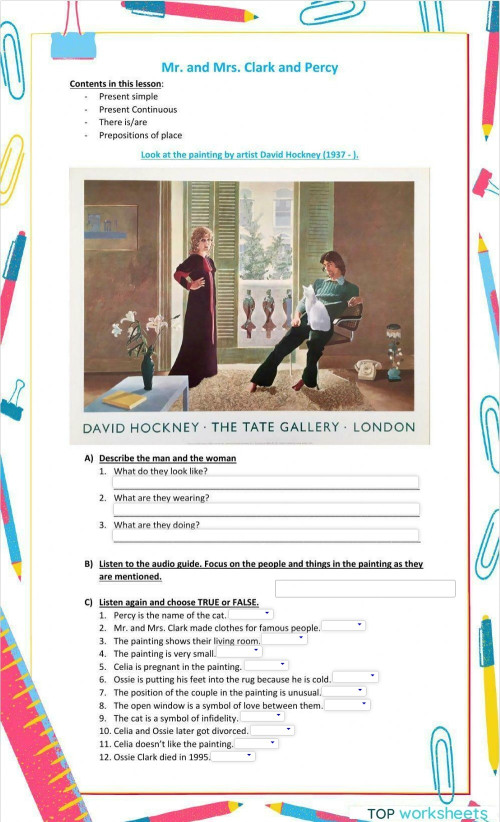 Mr. and Mrs. Clark and Percy. Interactive worksheet | TopWorksheets