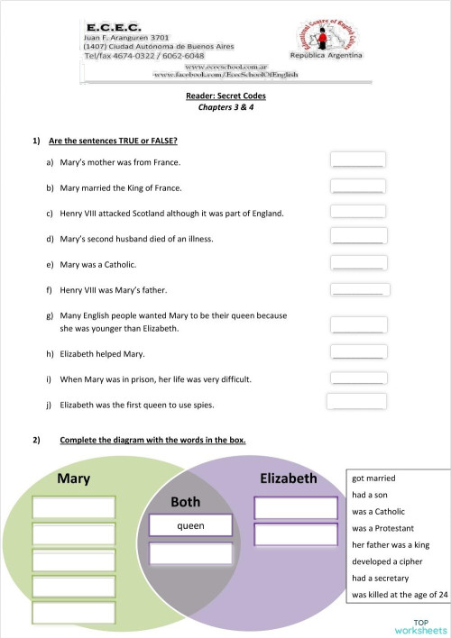 SECRET CODE CHAPTER 3-4 ACTIVITIES. Interactive worksheet | TopWorksheets