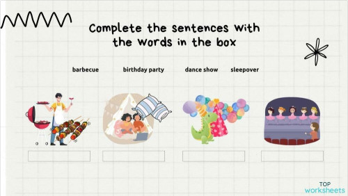 🦋 Worksheet - U8. Having fun. Vocabulary. Interactive worksheet ...