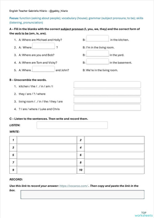 SIMPLE PRESENT. Interactive worksheet | TopWorksheets