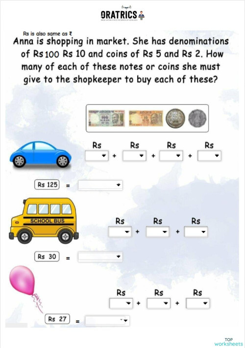 Add the money PP. Interactive worksheet | TopWorksheets