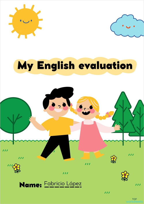 English evaluation. Interactive worksheet | TopWorksheets